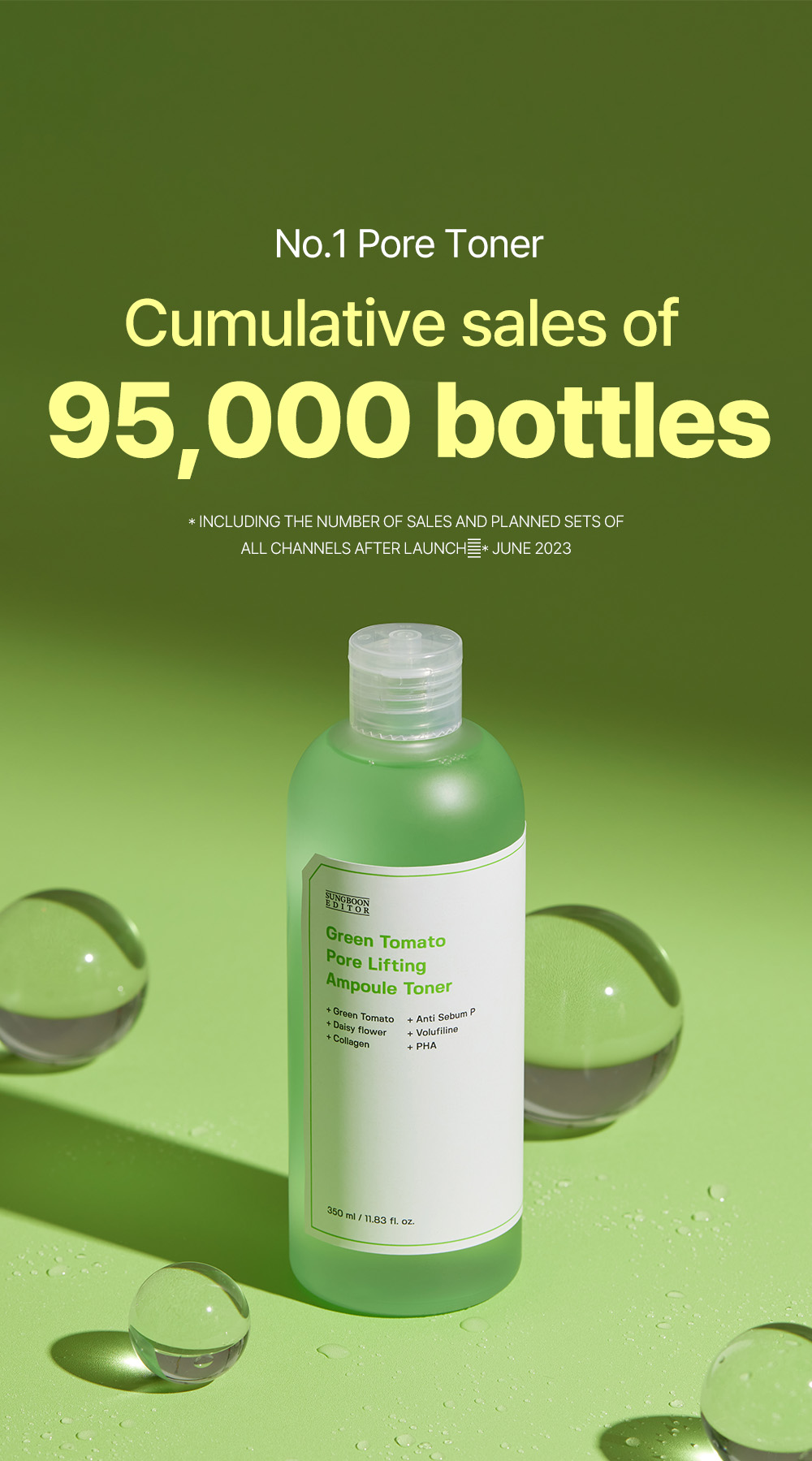 [SUNGBOON EDITOR] Green Tomato Pore Lifting Ampoule Toner 350ml ...