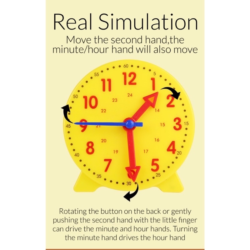[SG Stock] Kids Analog Clock Learning Kit Clock Toy | Shopee Singapore