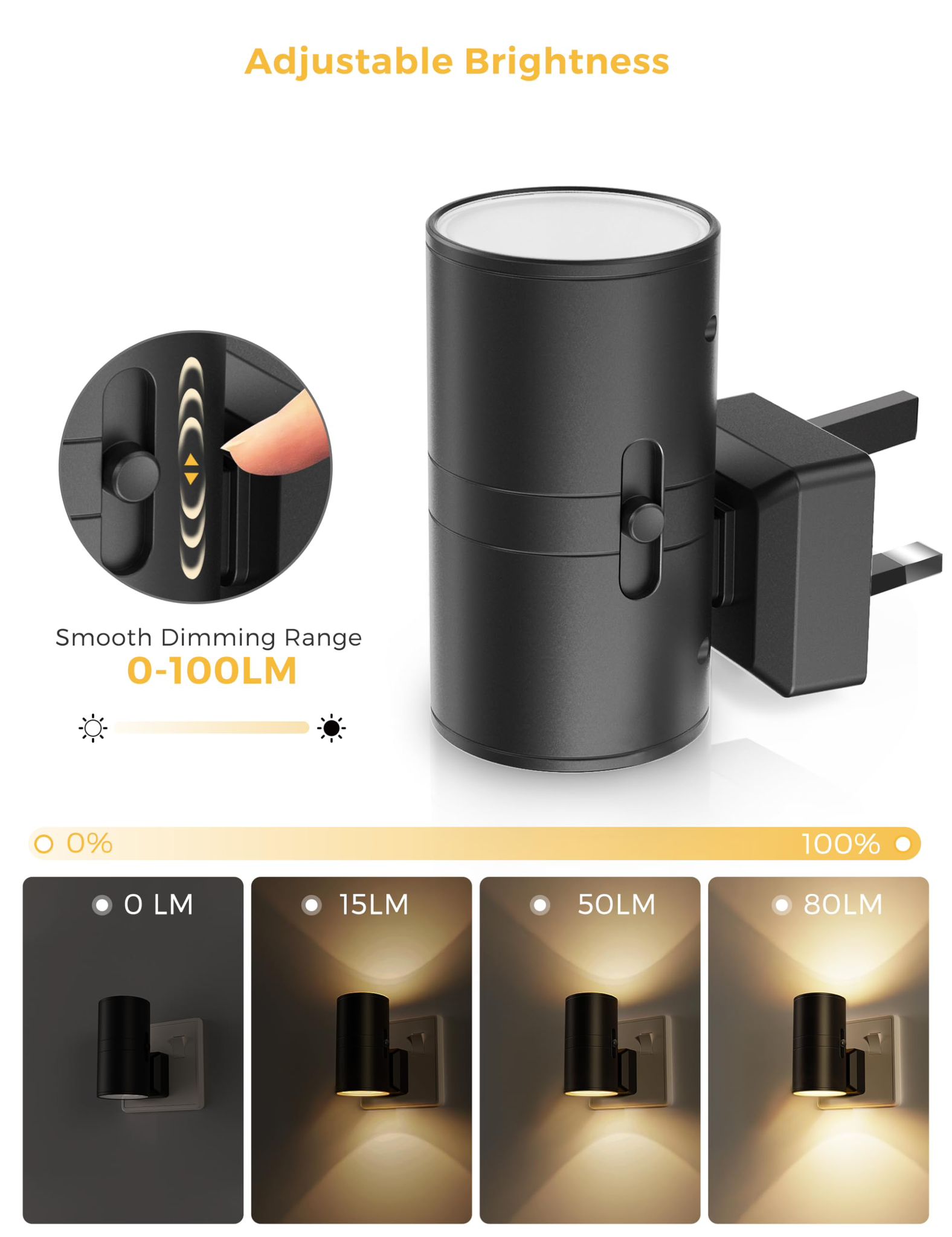 BRITZ Viral TIKTOK LED Night Light Plug in, Modern Night Lights Plug ...