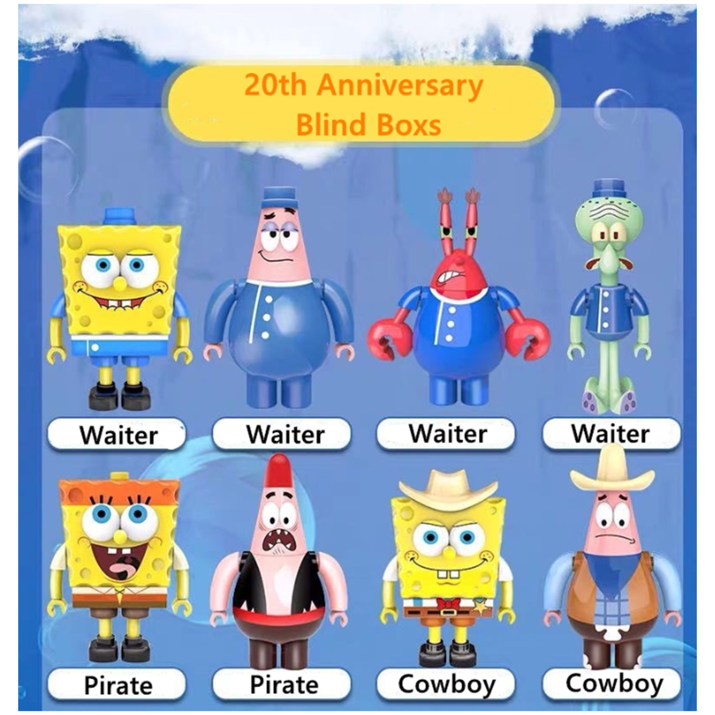 MINISO SpongeBob SquarePants Undersea Happy Party Blind Box Toys ...