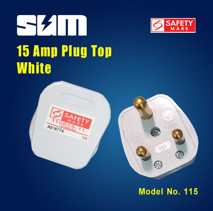 SUM 15 Amp Plug Top with Safety Mark | Shopee Singapore