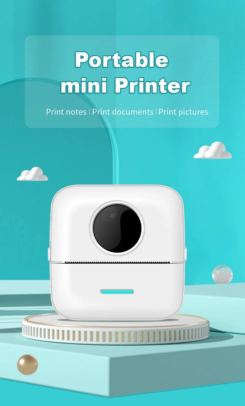 【SG-SPOETRY】Mini Portable Thermal Printer Photo Printer Wireless ...