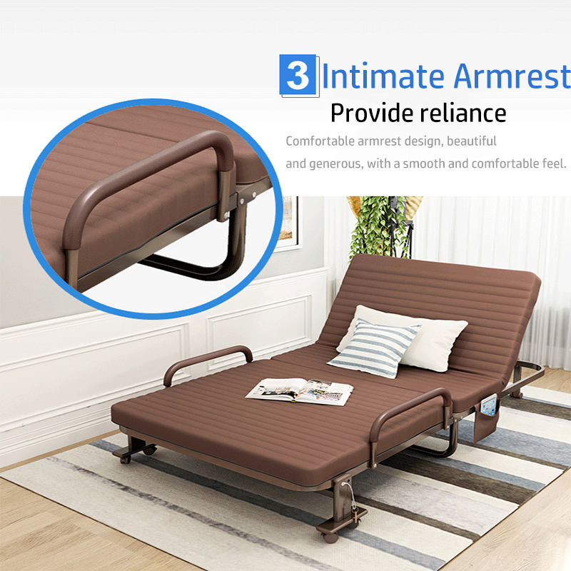 Serene Furniture Folding Bed Simple Foldable Bed Home Portable Bed With ...