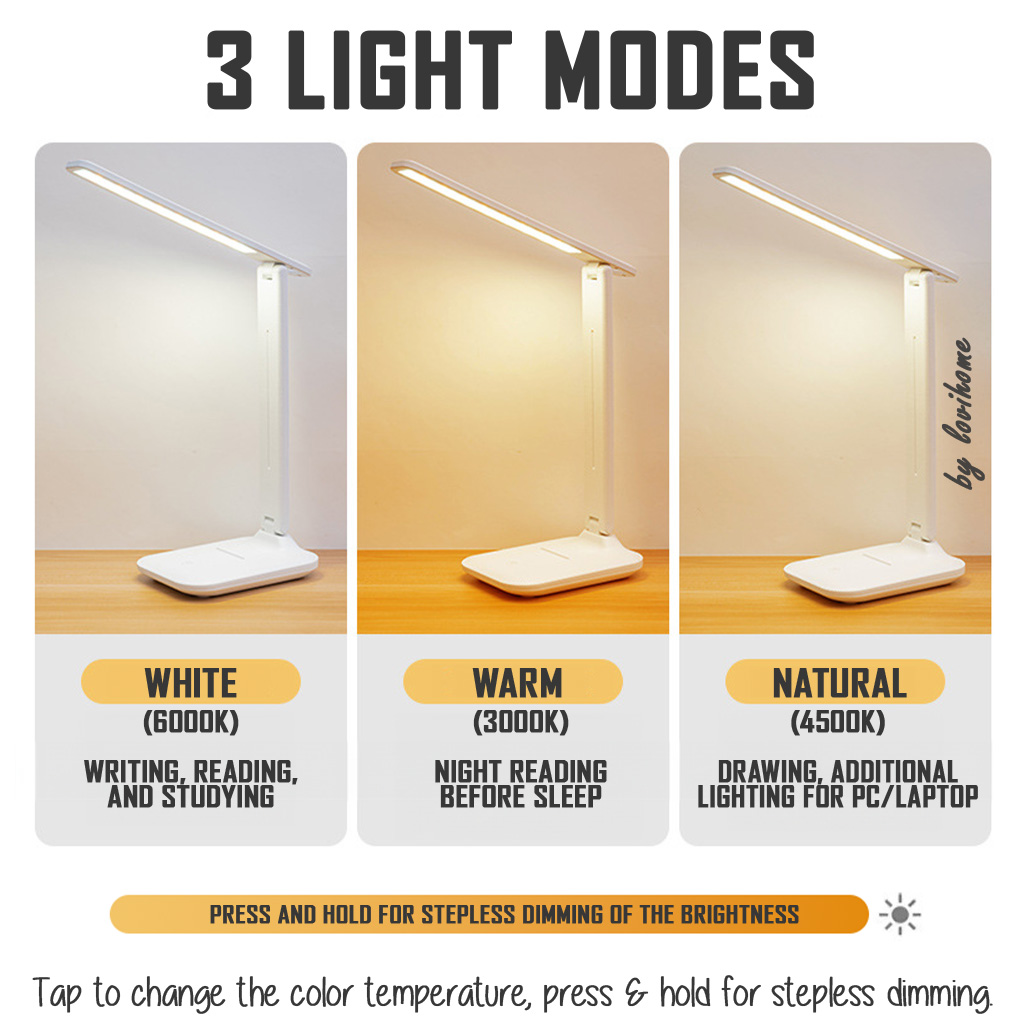 SG Eye Protection LED Table Lamp Study Touch Control Dimmable USB ...
