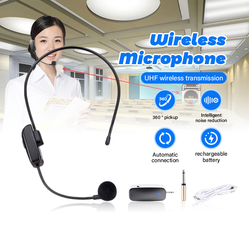 [SG Stock] 2 in 1 UHF Handheld Wireless Mic Head-Wear Mic Volume ...