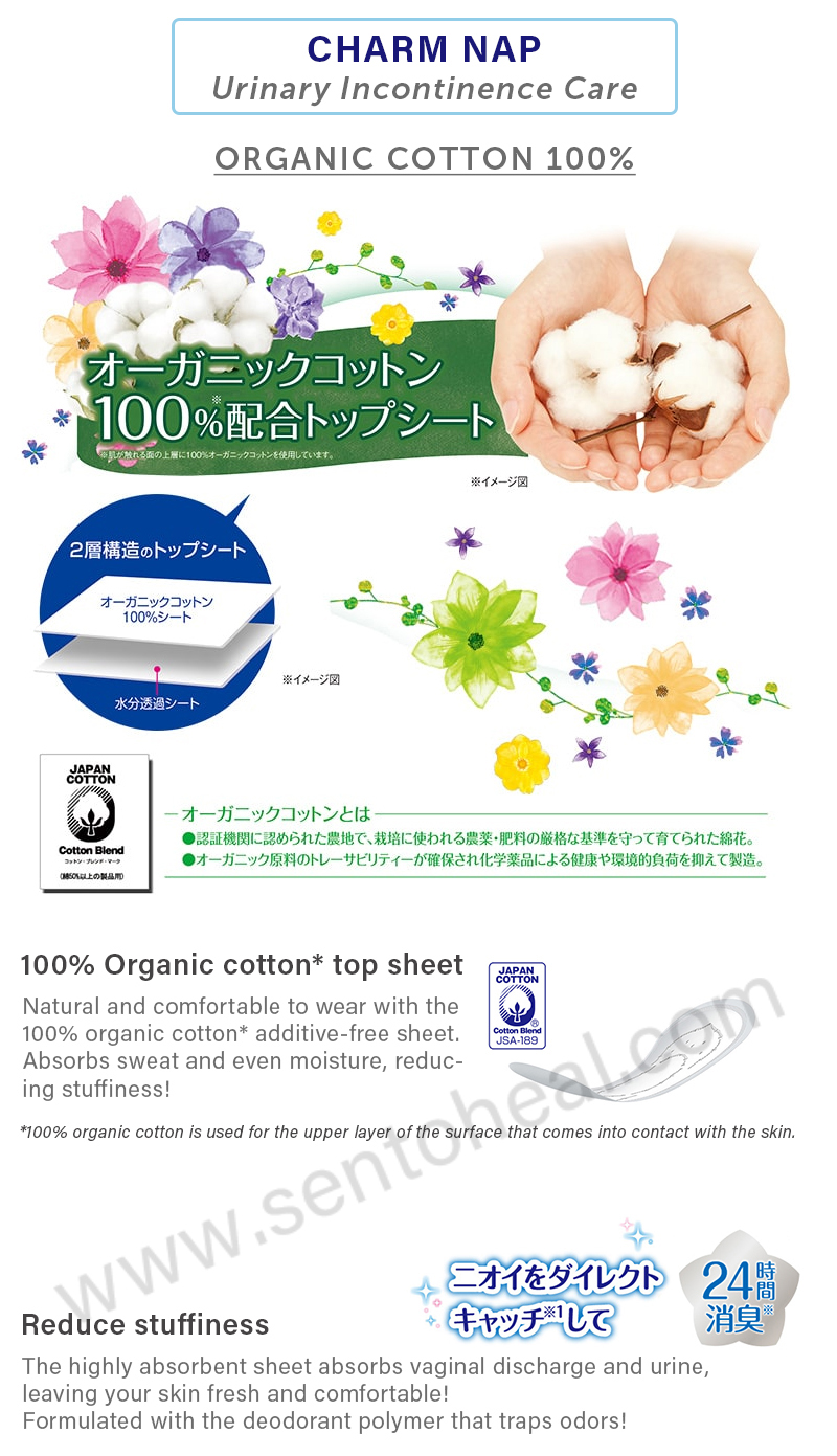 Unicharm Lifree/ Charm Nap Incontinence Cotton Pad - Urine Leakage ...
