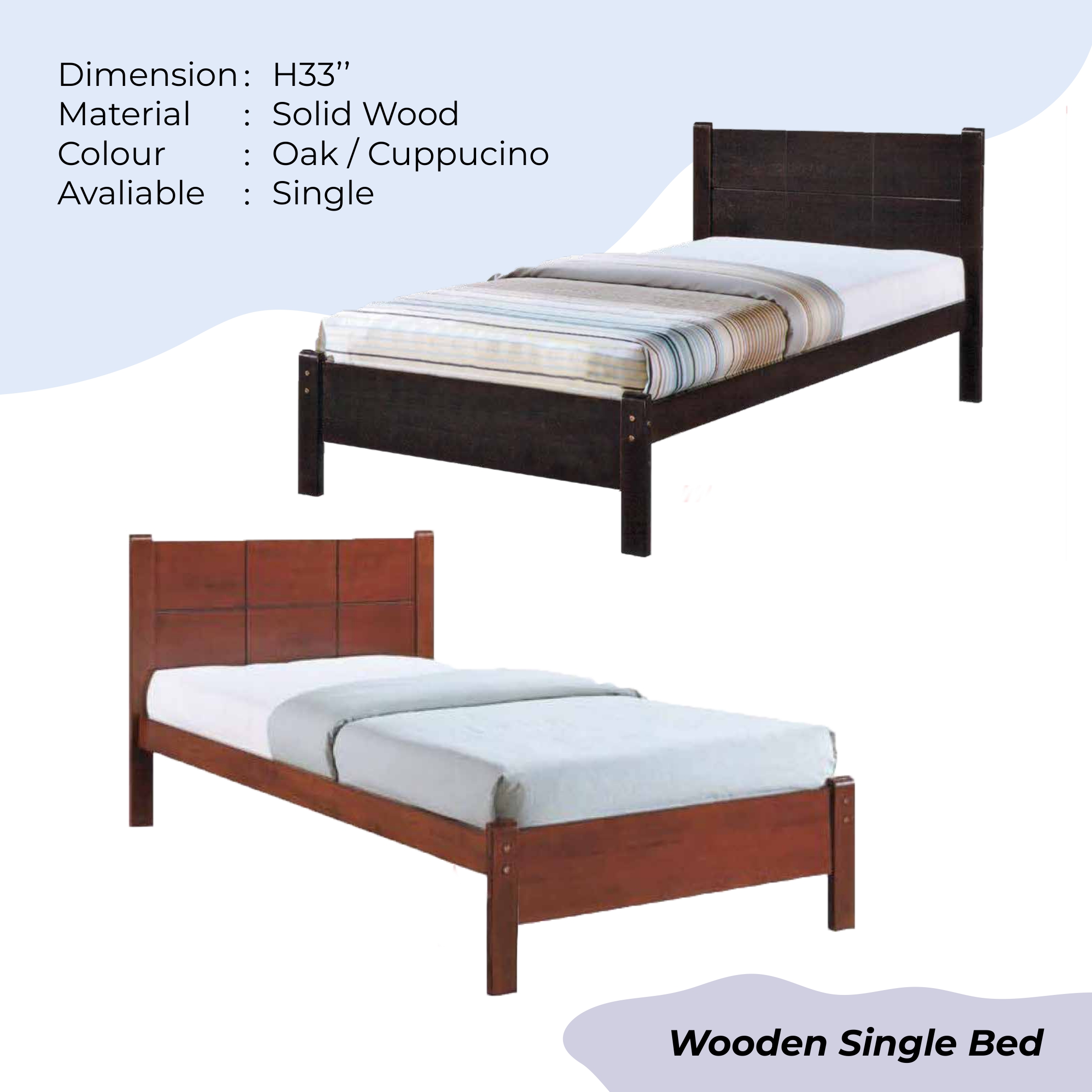 WOODEN BED / SINGLE BED / PULL OUT BED / BEDFRAME WITH PULL OUT / DAY ...