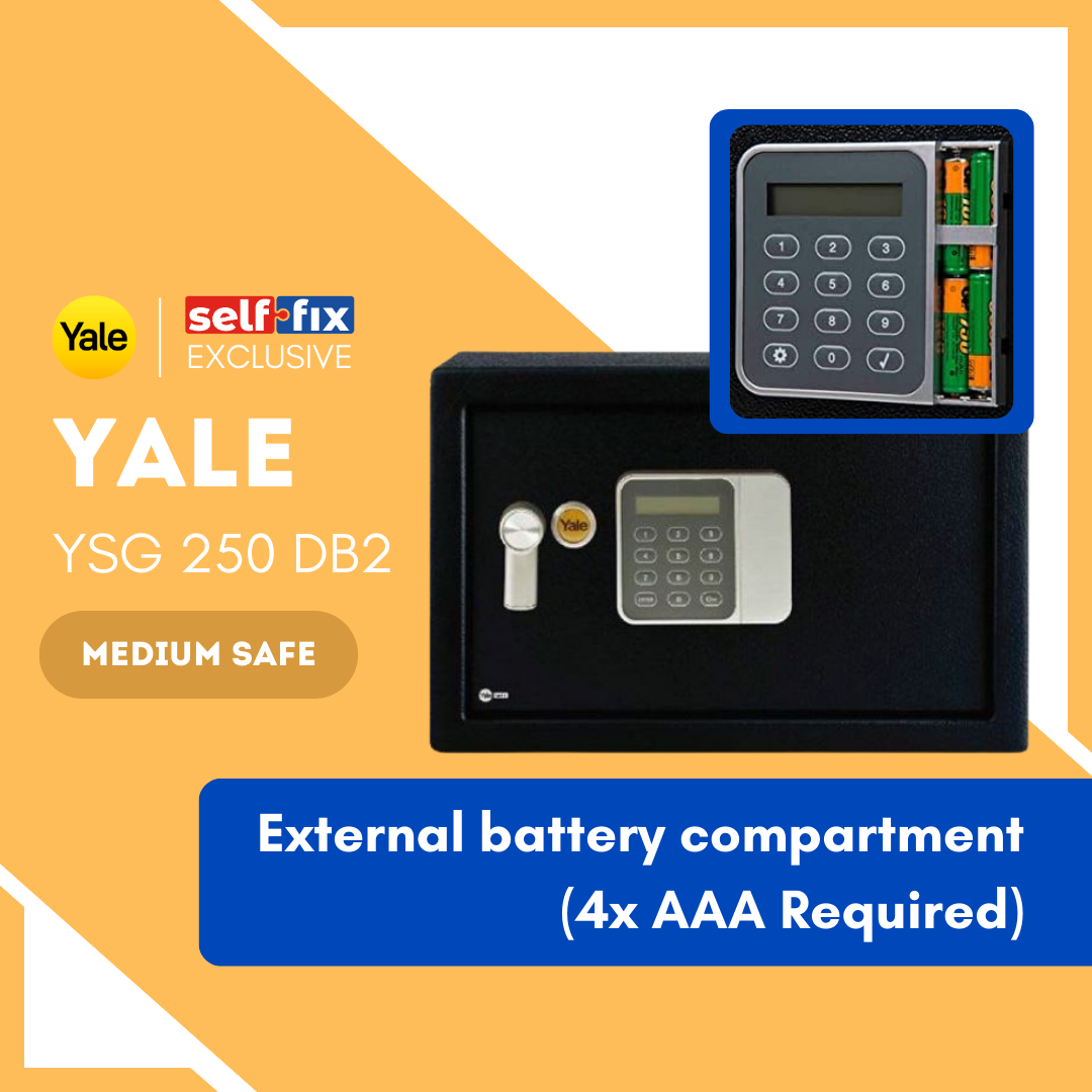 Yale YSG/250/DB2 Digital Home Medium Safe (250x350x250mm) (1-Year ...