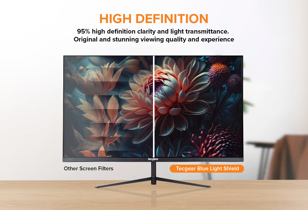 Tecgear Blue Light Shield Filter Anti Blue Light Screen Filter, Eyes ...