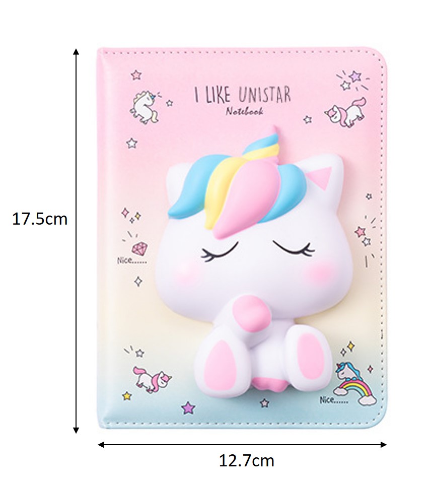 Kids Squishy Notebook Children 3D Diary Stress Relief Notebook Stress ...