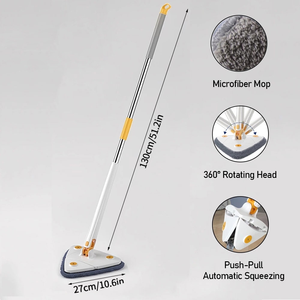 【HM】SG Triangular Mop 360° Rotatable Adjustable Self-extrusion Type ...