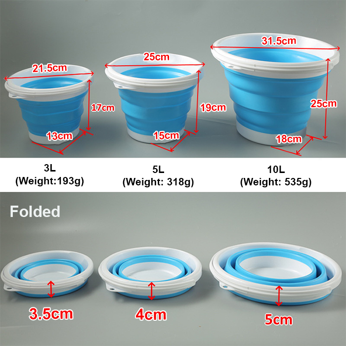 [SG In-Stock] Collapsible Foldable Pail Bucket / Folding Car Wash Basin ...