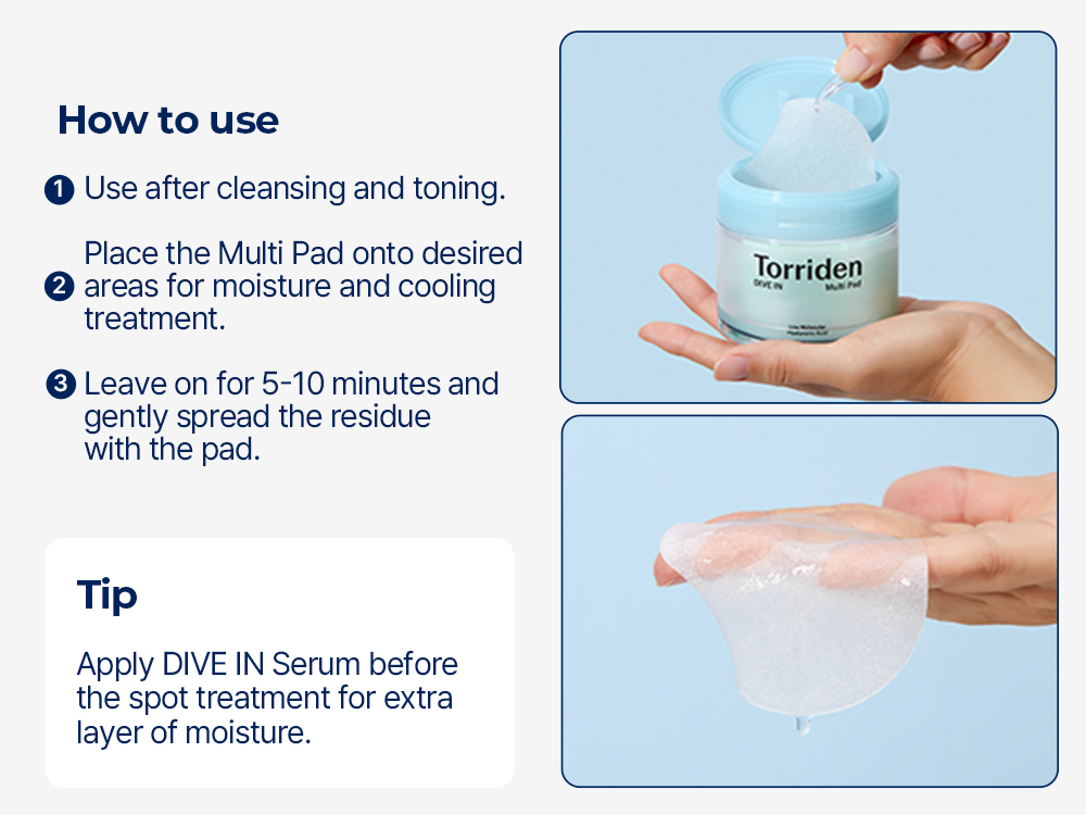 [Torriden Official] DIVE IN Low Molecular Hyaluronic Acid Multi Pad for ...