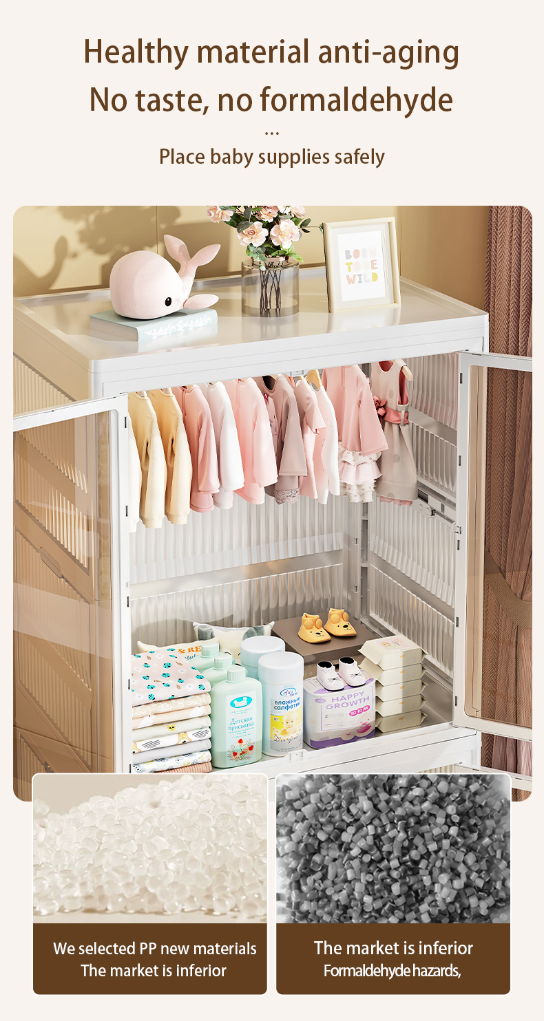 baby wardrobe /wardrobe Foldable/Wardrobe /Transparentdouble door ...
