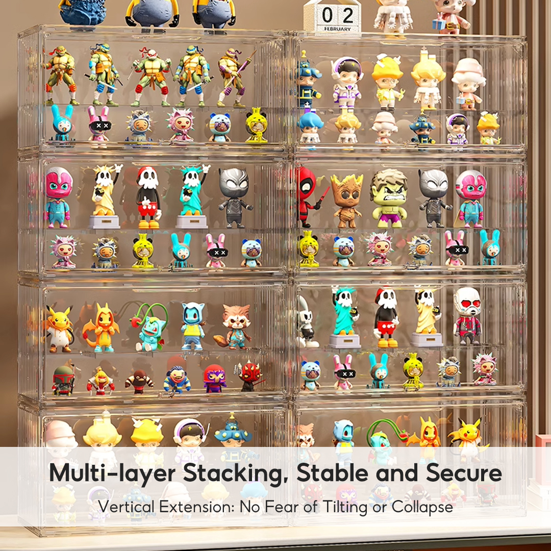 Acrylic Popmart Display Box Transparent Storage Case for Figurine Clear ...