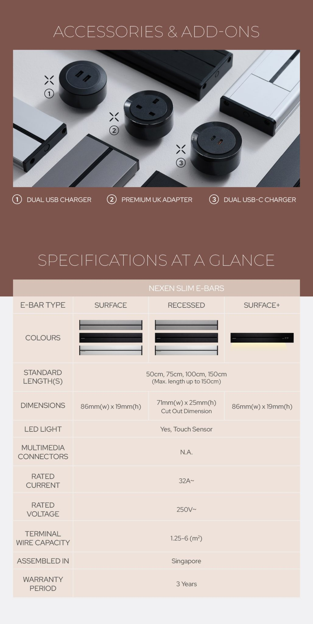 NEXEN Power Track SLIM Surface with 3 Premium UK Adaptor |Space-Saving ...