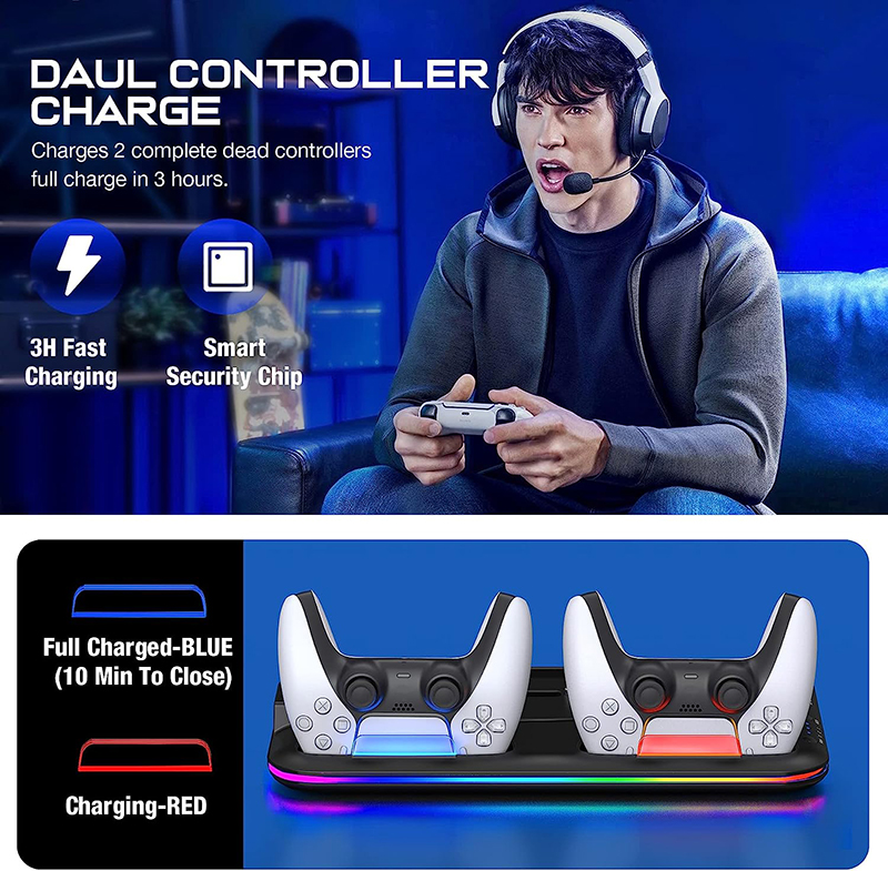 🔥SG🔥 Playstation 5 PS5 Slim Pro Cooling Stand Fan with RGB Light PS5 ...