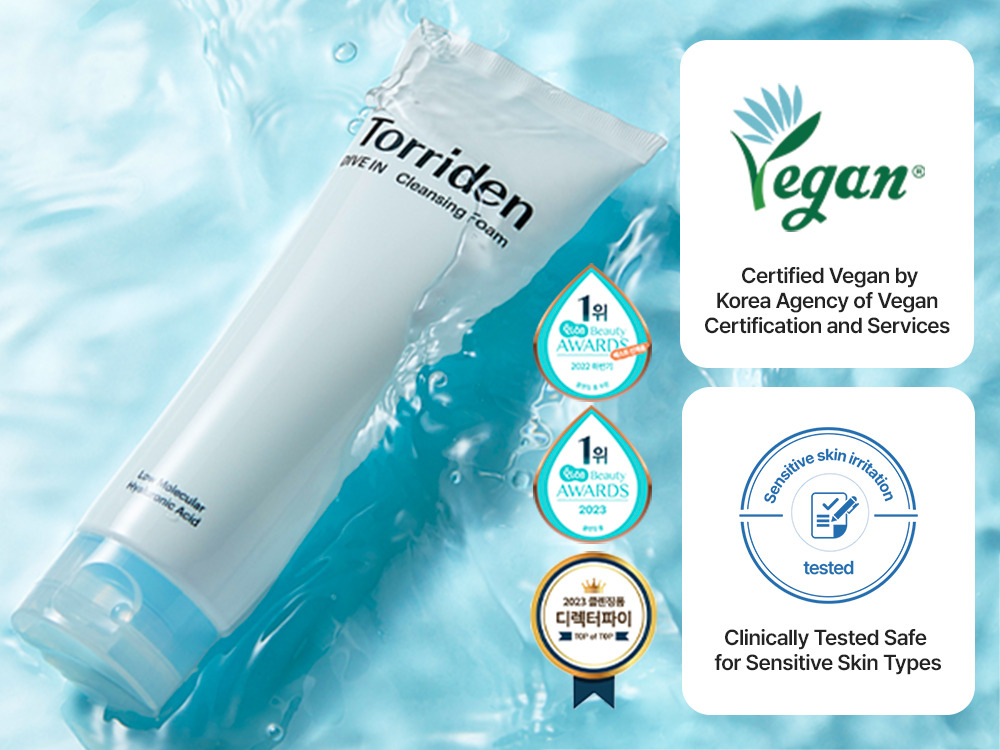 [Torriden Official] DIVE IN Low Molecular Hyaluronic Acid Foam Cleanser ...