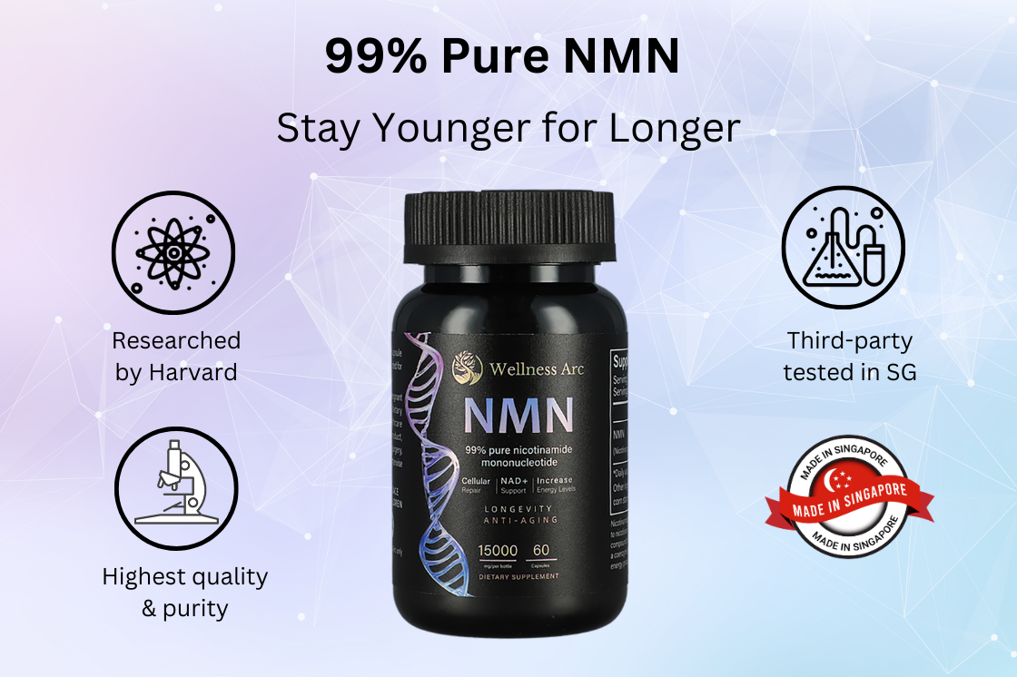 [Bundle of 2] NMN Supplement 15000mg by Wellness Arc - 99% Purity (SG ...