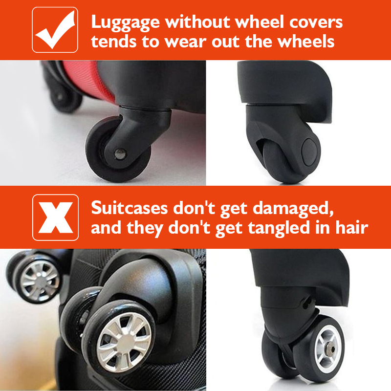 【SG Stock】Luggage Wheel Protector Rubber Ring Wheel Cover For 5.9-7.5cm ...