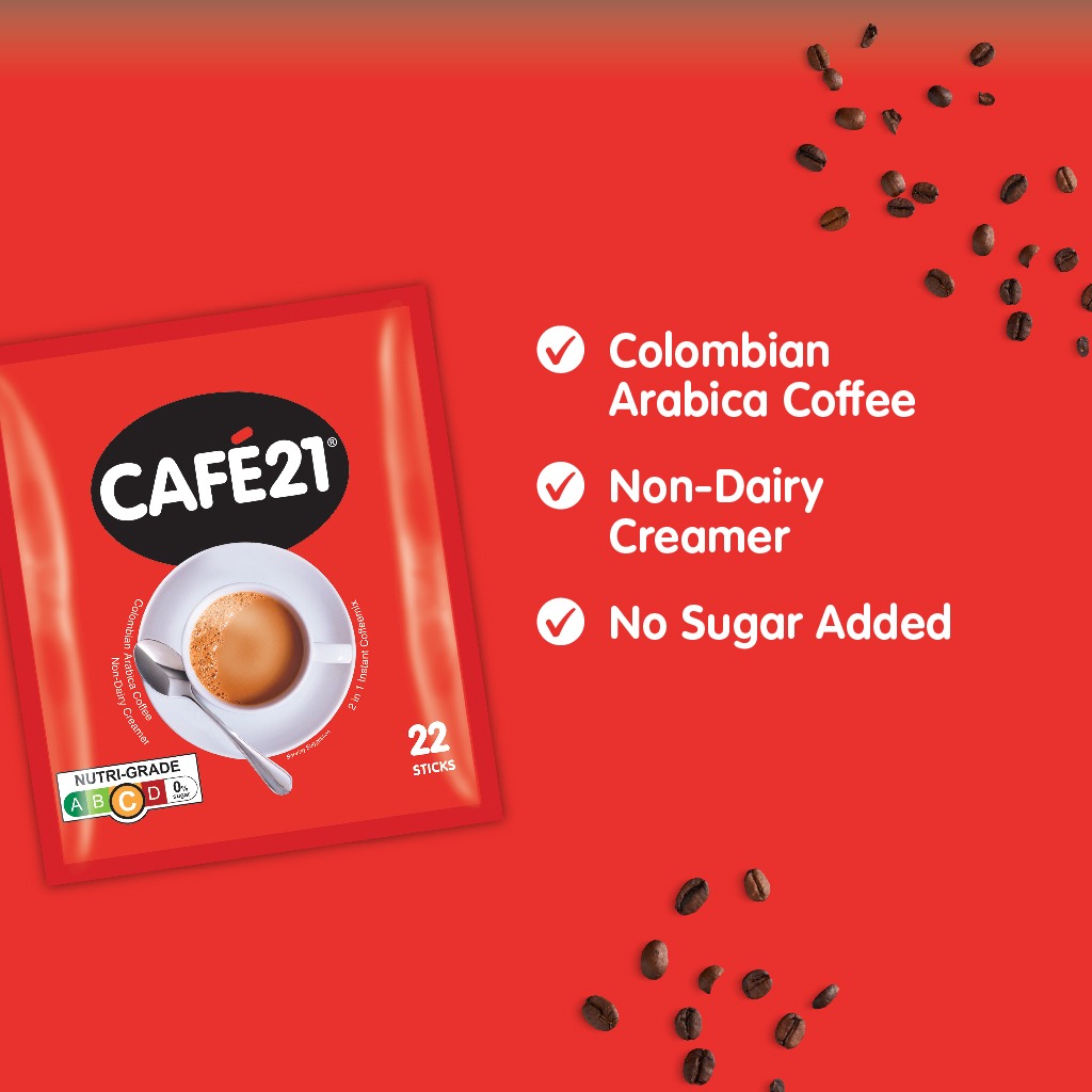 Cafe21 - 2in1 Instant Coffee Mix Bundle Pack (12g x 22 Sticks) - No ...