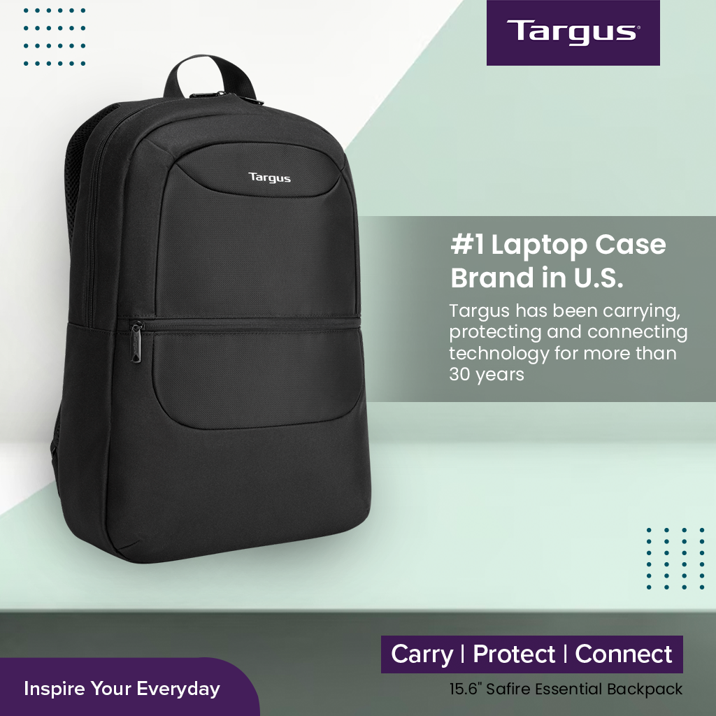 Targus 15.6" Safire Essential Backpack (Black) - TBB580 | Shopee Singapore