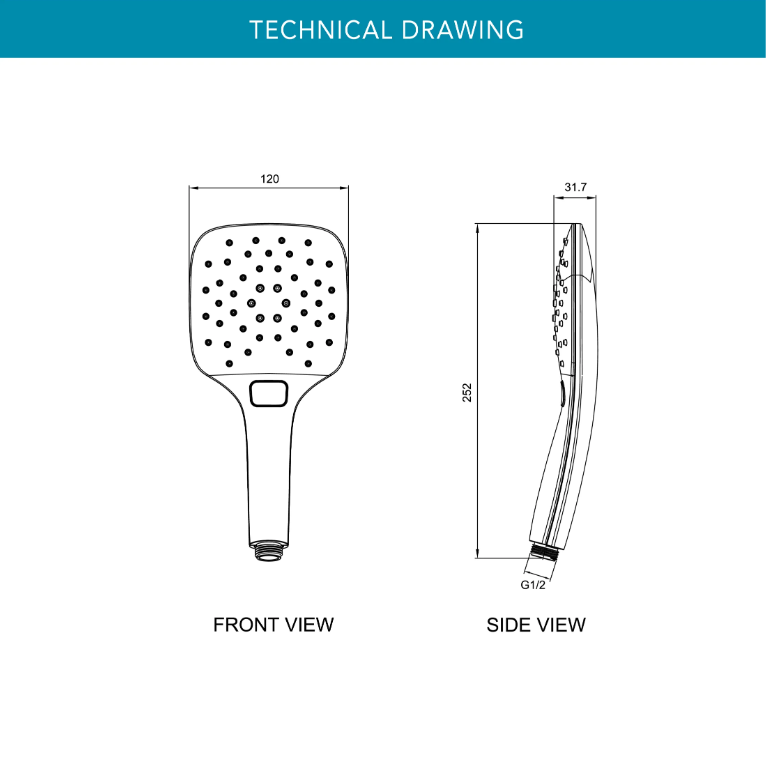 RIGEL Matte Black Hand Showerhead RL-HSW9814D-BM (RETAIL) | Shopee ...