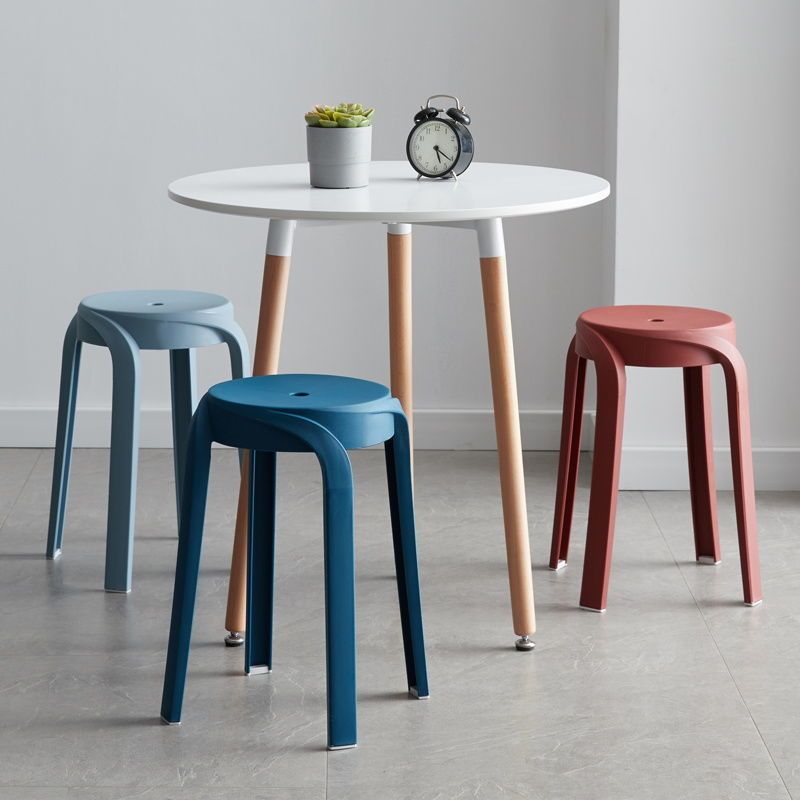 🇸🇬Lucky Home🔥Plastic Stool Chair/Stackable/Round Stool/High Stool ...