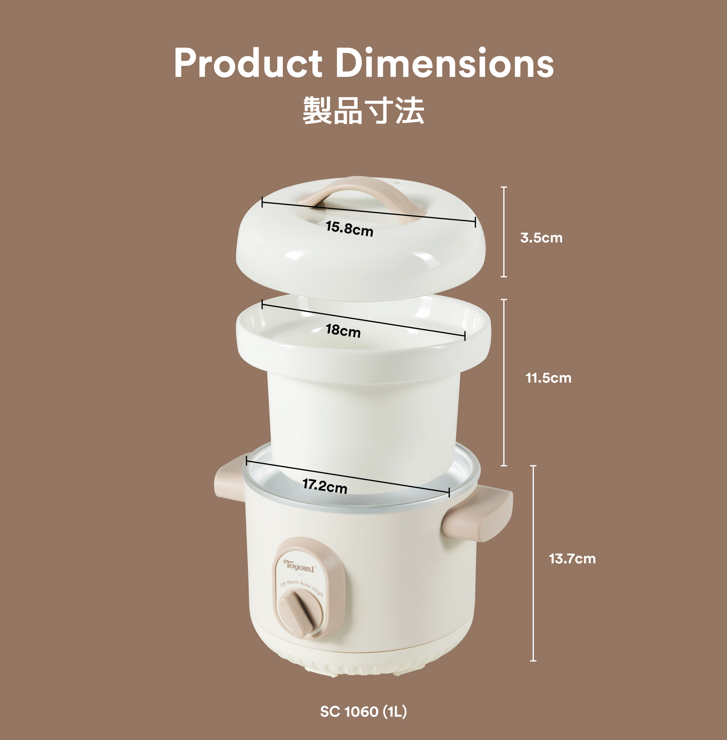[NEW] TOYOMI 1L / 3L Porcelain Slow Cooker SC 1060 / 3080 | Shopee ...
