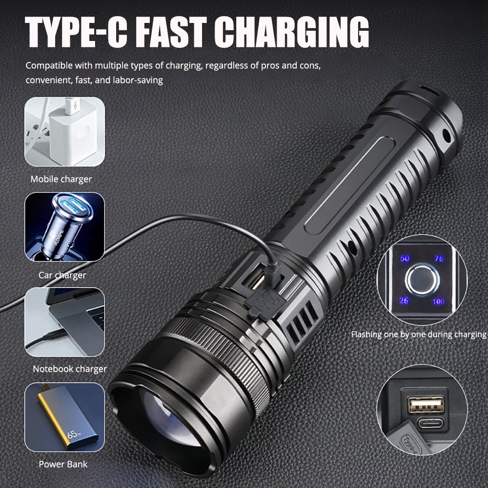 🇸🇬 Stock 1000W Flashlight long shot Emergency Spotlights 9km 990000LM ...