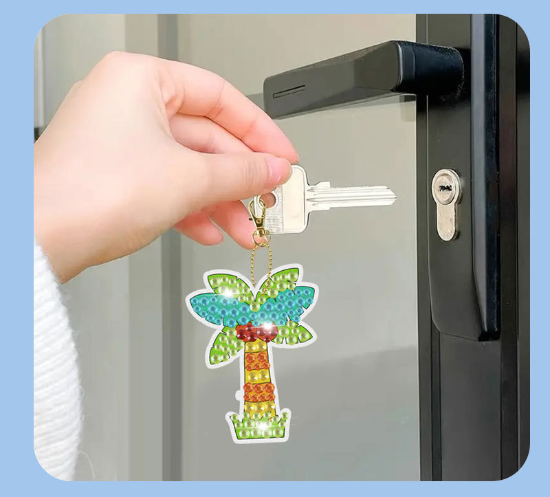 【15pcs】DIY GEM Keychains set, Diamond Art Pendant Kits, Handmade Mosaic ...