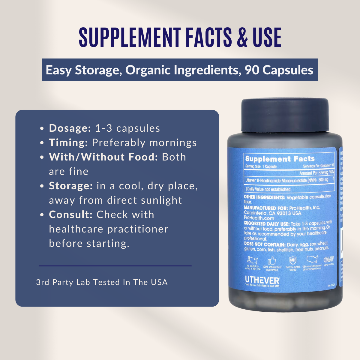 ProHealth Longevity, NMN Pro 300, Anti Aging, Improved Brain ...