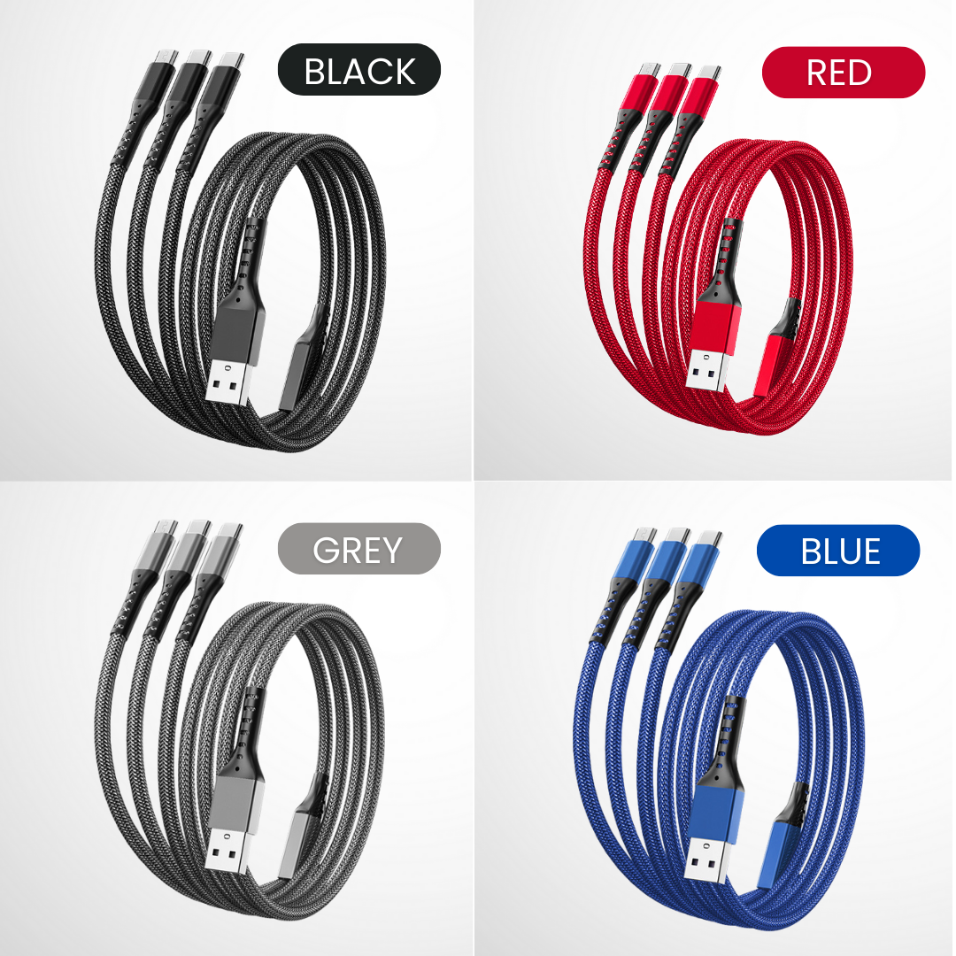 Mixshop 3 In 1 Multi Charging Cable 5a Super Fast Charging Cable[sg
