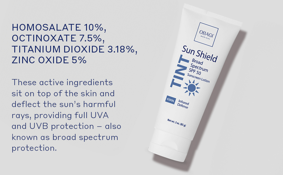 Obagi Medical Sunshield Tint Broad Spectrum Sunscreen SPF50 Cool 85g ...