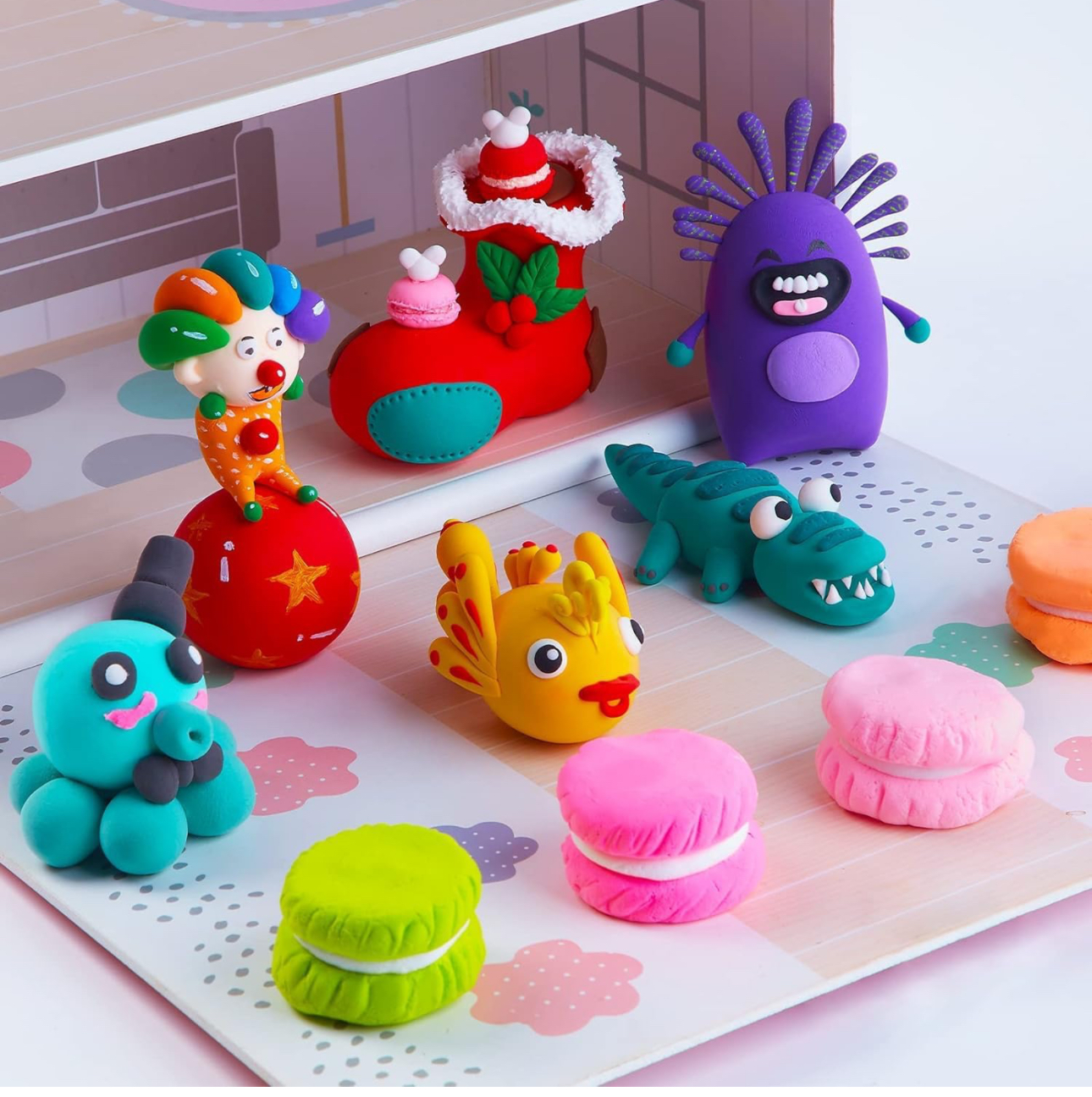 🎨SG Polymer Clay Super Light Soft Modeling Plasticine Children DIY Toys ...