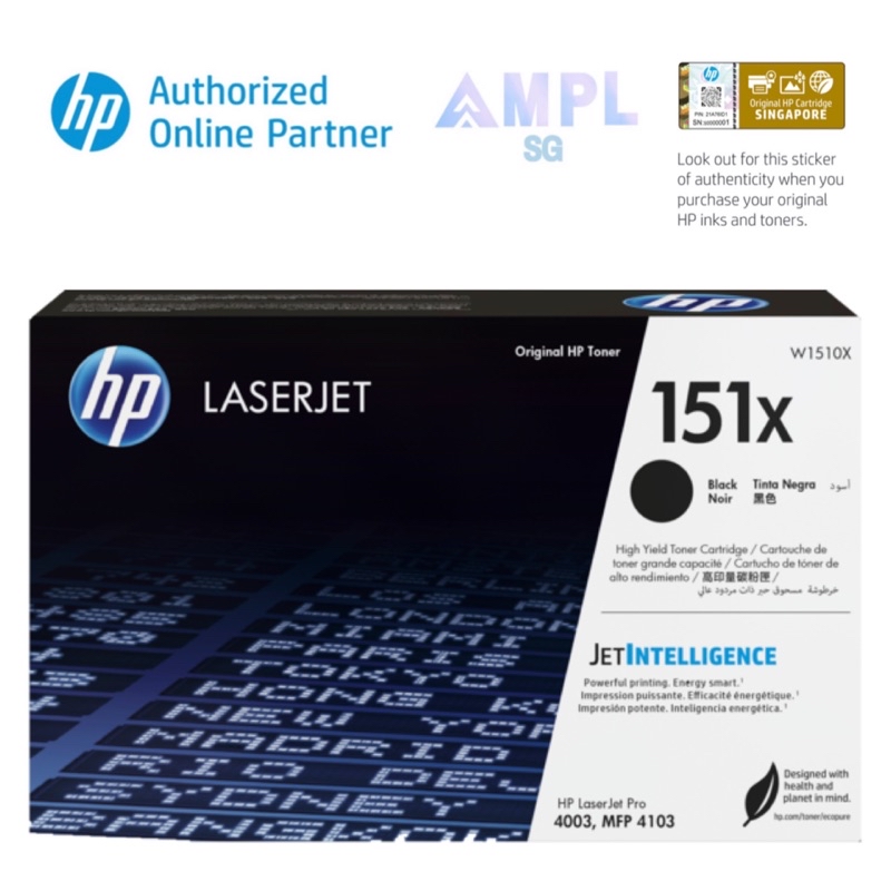 Genuine HP 151A | HP 151X Black Original Toner Cartridge | HP 4003dw ...