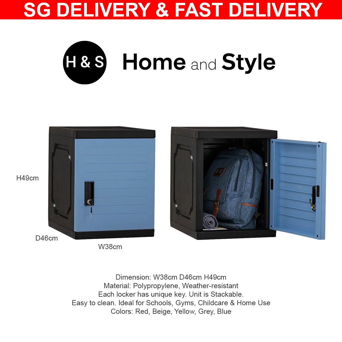 [SG Seller] Quality Stackable Plastic Locker with Lock. Parcel Locker ...
