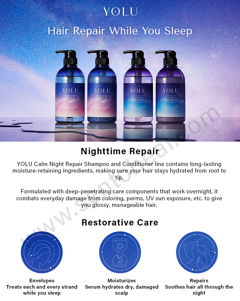 YOLU Calm/ Deep/ Relax Night Repair Shampoo / Treatment / Hair Oil ...