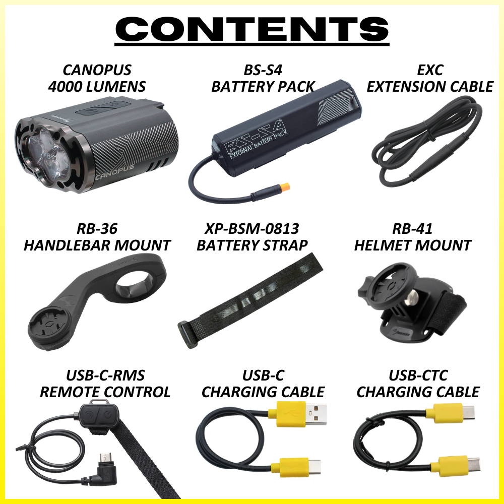 MOON Canopus 4000 Lumens High End Bicycle Bike Front White Light ...