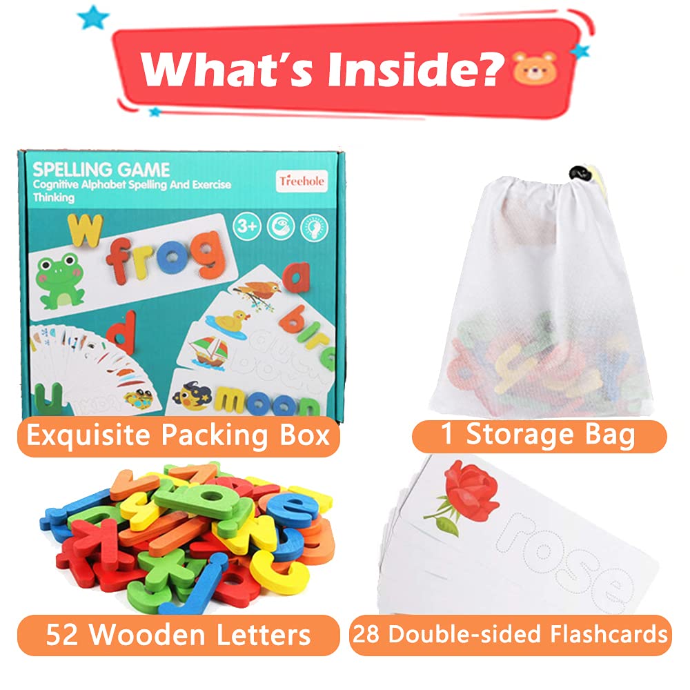Spelling Learning Toy Matching Alphabet Word Game Kid’s Montessori ...