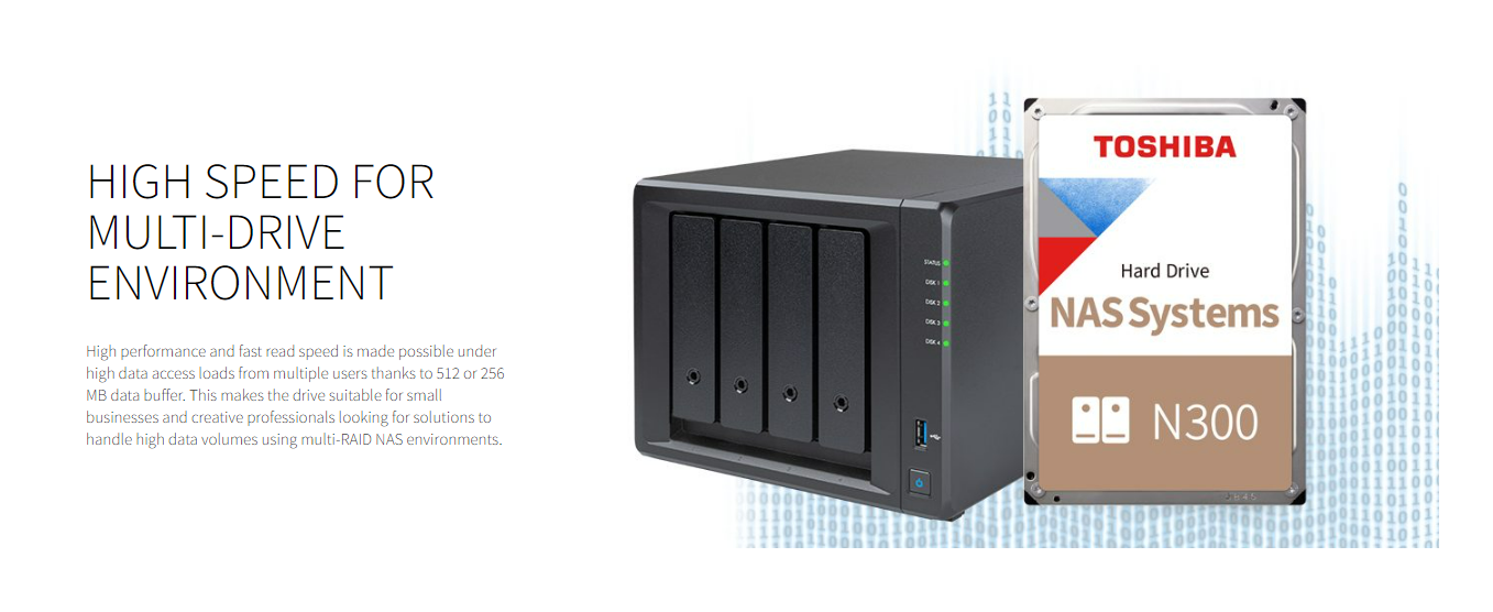 TOSHIBA N300 NAS Hard Disk Drive 4TB 6TB 8TB 10TB 12TB 14TB 16TB. 7200RPM 256mb Cache. 3 Years ...