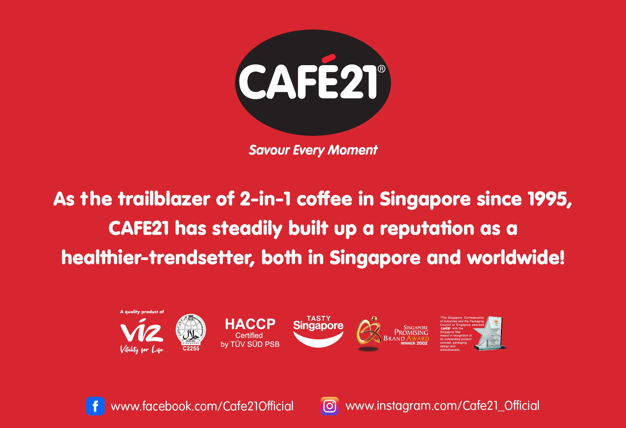 Cafe21- Flat White Deluxe Instant Coffee Mix 270g Total Weight Made in ...