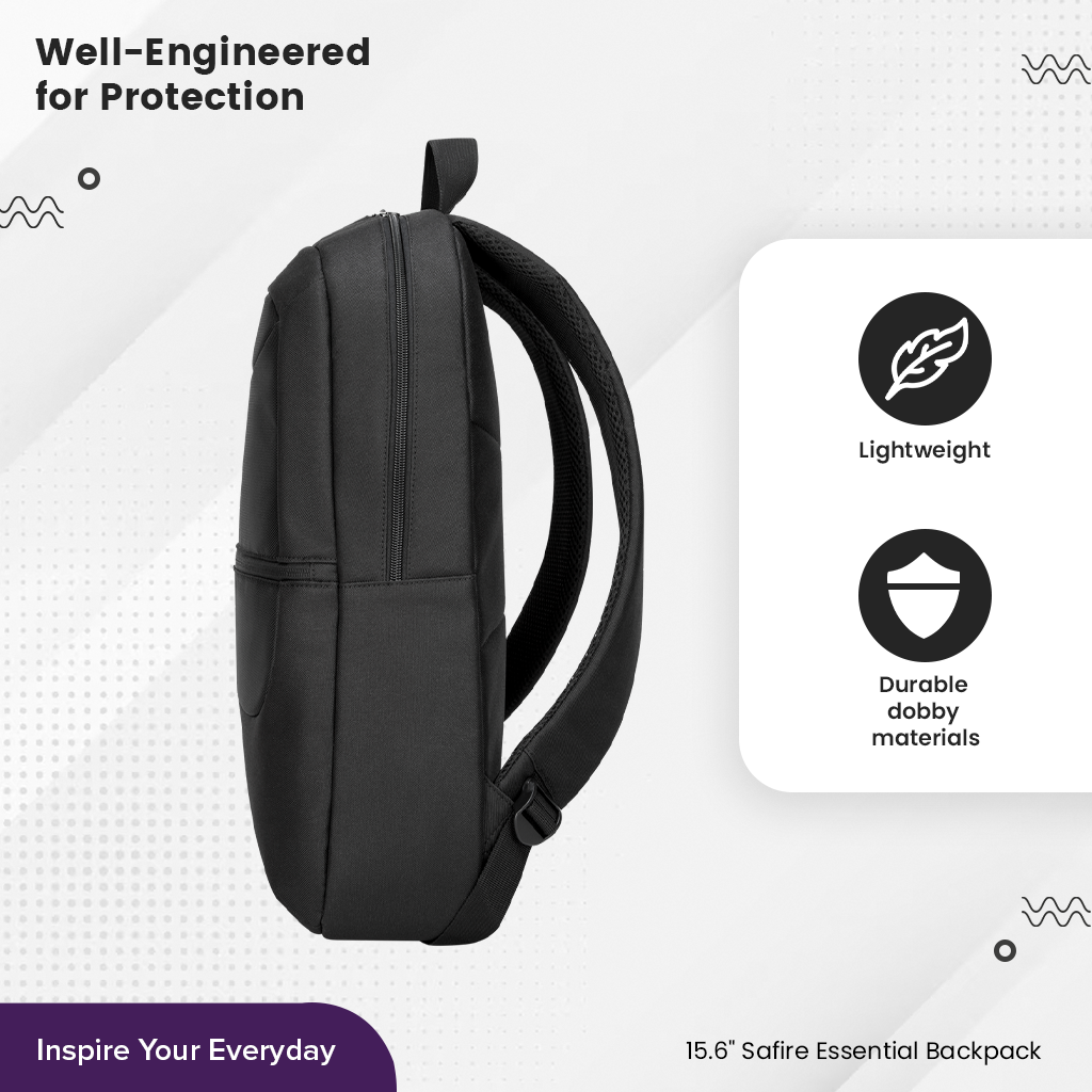 Targus 15.6" Safire Essential Backpack (Black) - TBB580 | Shopee Singapore