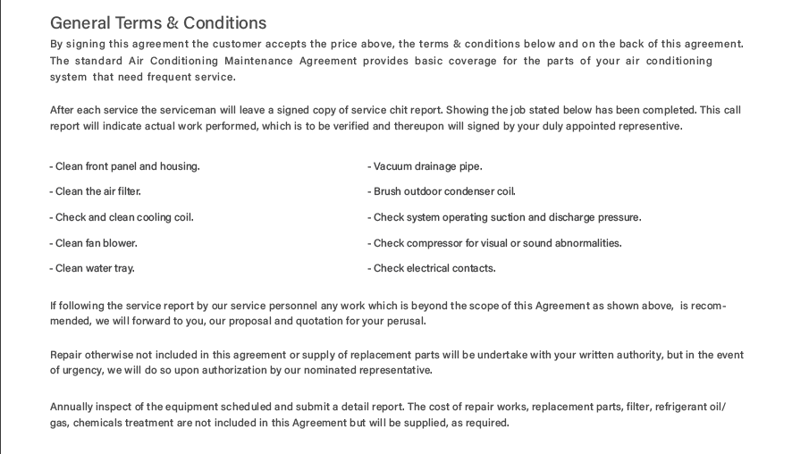 Aircon Servicing and Maintenance Contract (Tri-Yearly) | Shopee Singapore