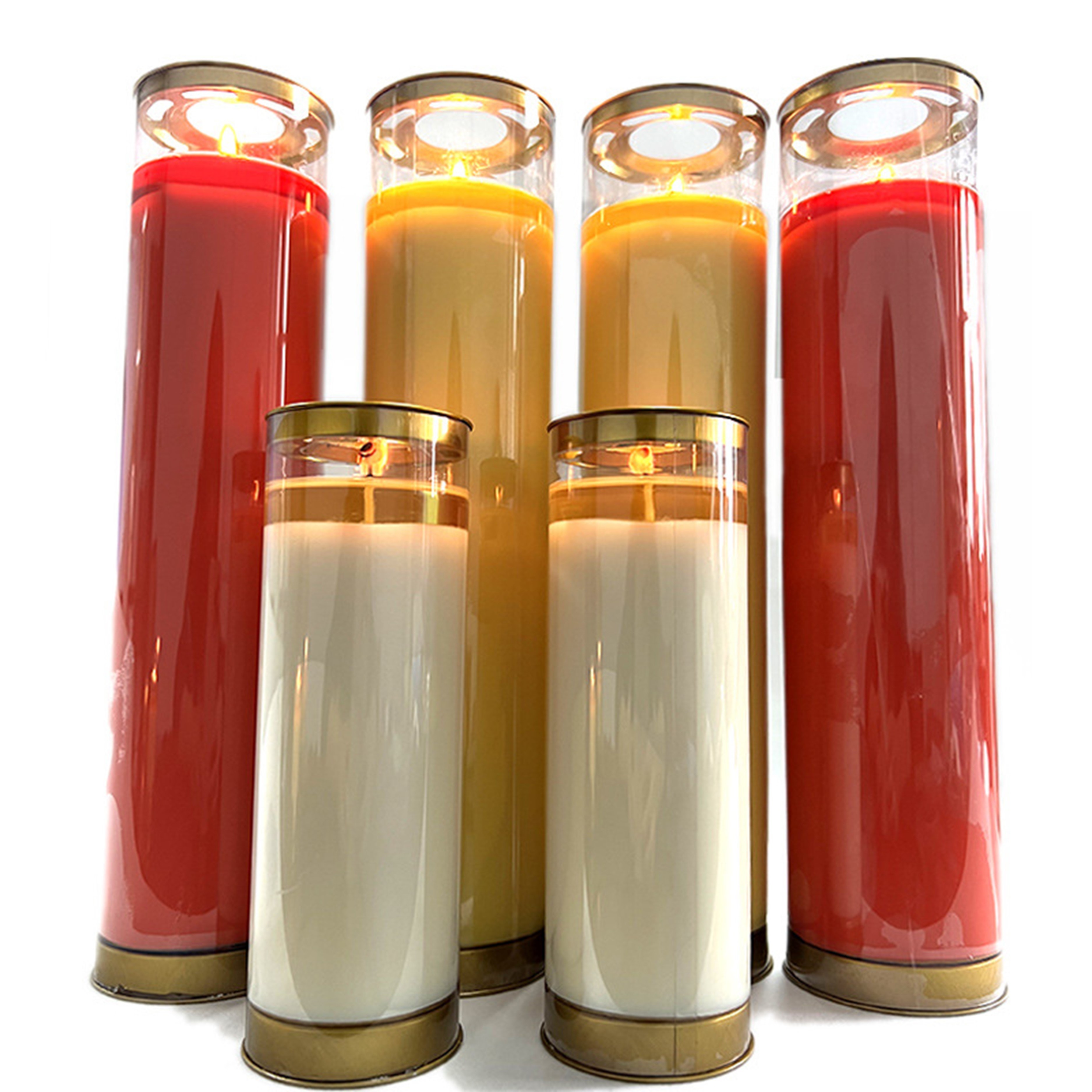 1 pair (2 pcs) of Natural Plain Smokeless Ghee Candles for either 5 /7 ...