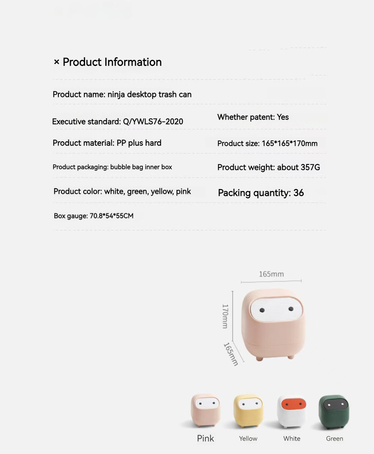 Desktop bin mini dustbin trash bin small dustbin PP Material ...