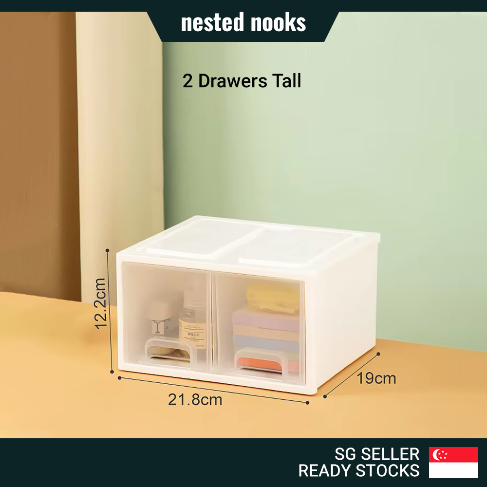 Desktop Stationery Drawer Storage Box Office Sundries Box Stackable ...