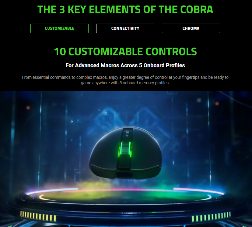 Razer Cobra Pro - Ambidextrous Wired/Wireless Gaming Mouse (2 YEARS ...
