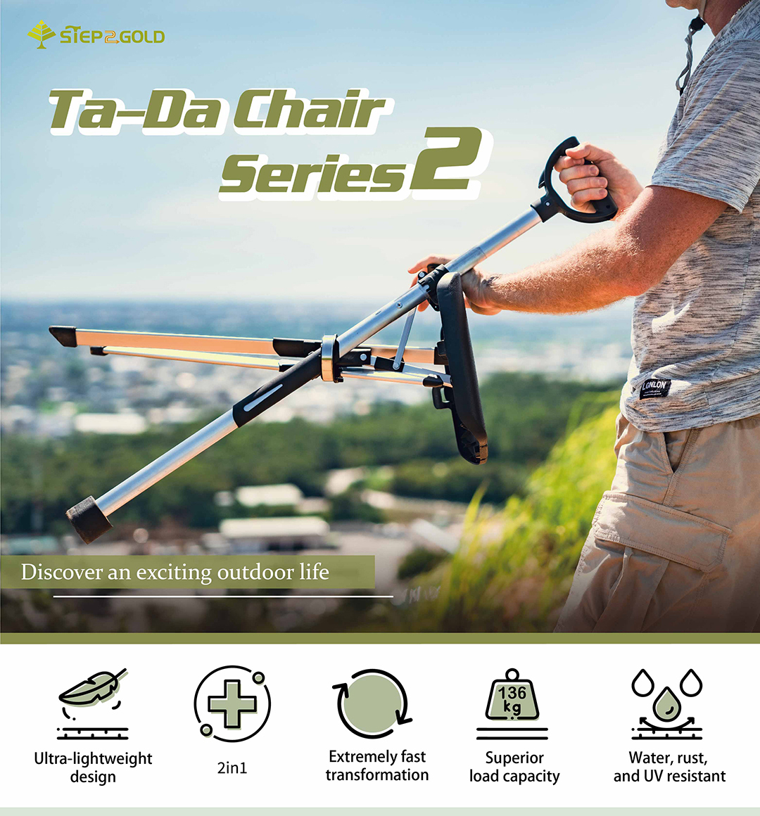Ta-Da Chair Series 2 Walking Seat Stick | Ta Da Chair | Walking ...