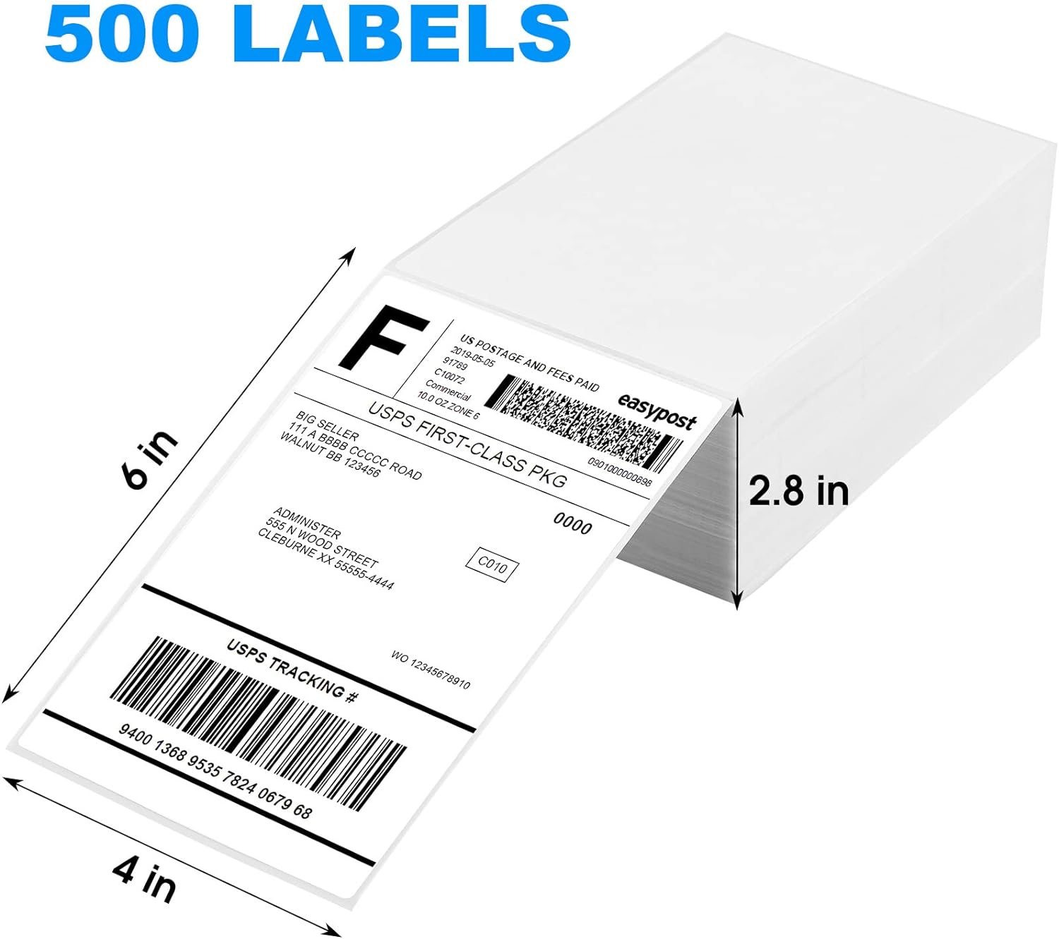 [SG Stocks] Thermal Shipping Label Z-Fold 500 Labels A6 100x150mm For ...